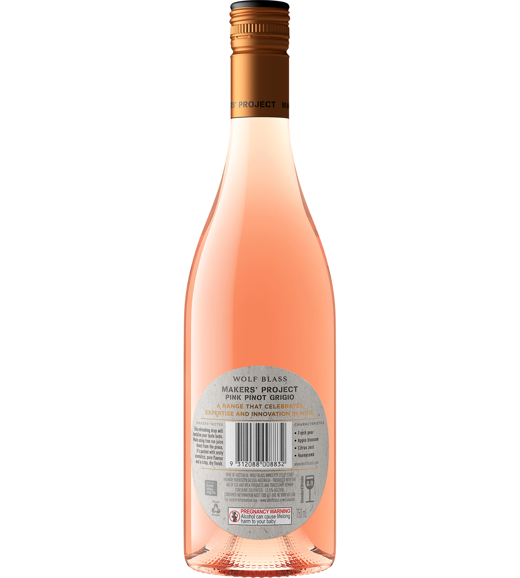 Wolf Blass Makers' Project Pink Pinot Grigio 2024 | Wolf Blass