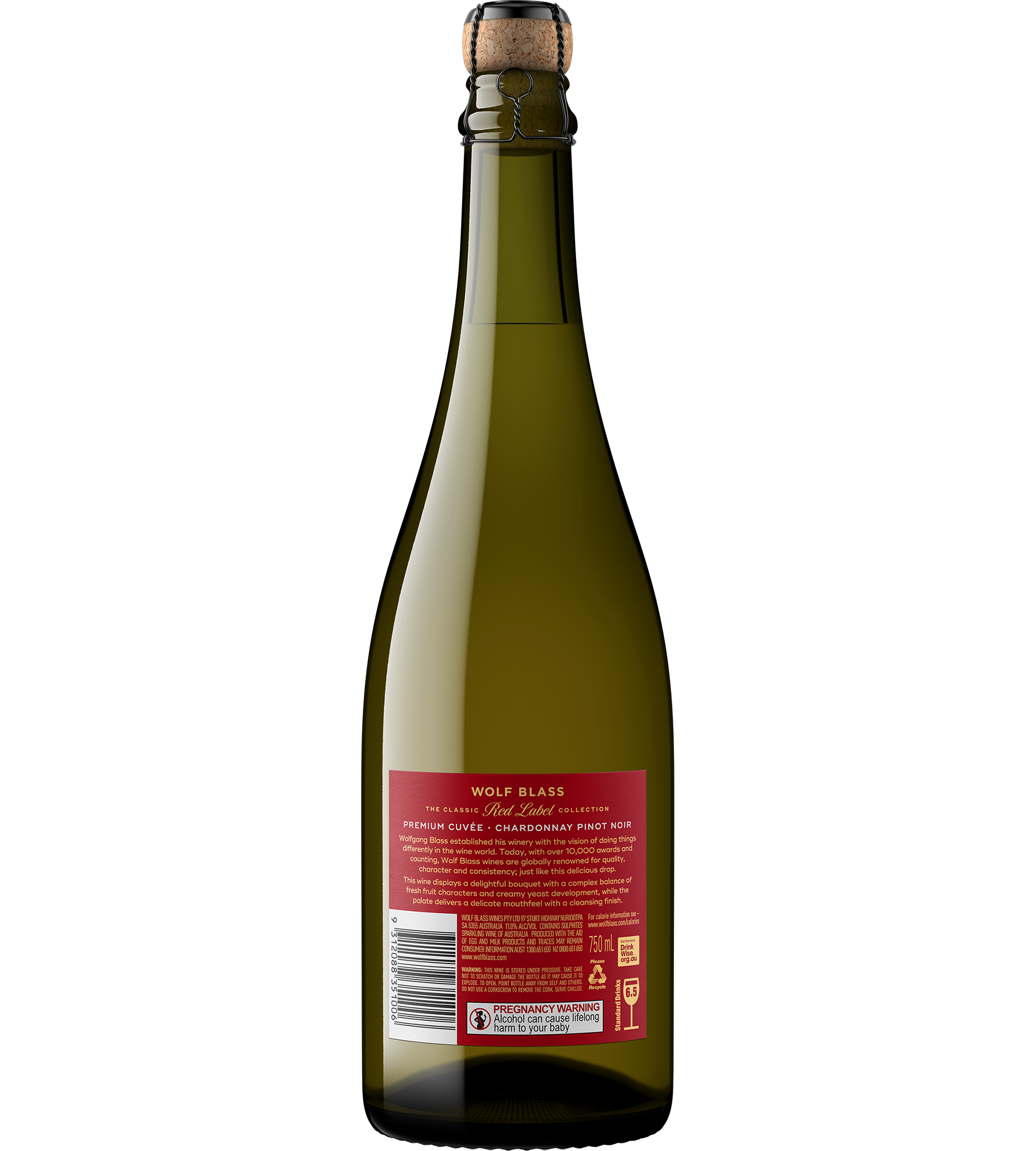 Wolf Blass Red Label Chardonnay Pinot Noir Sparkling NV | Wolf Blass