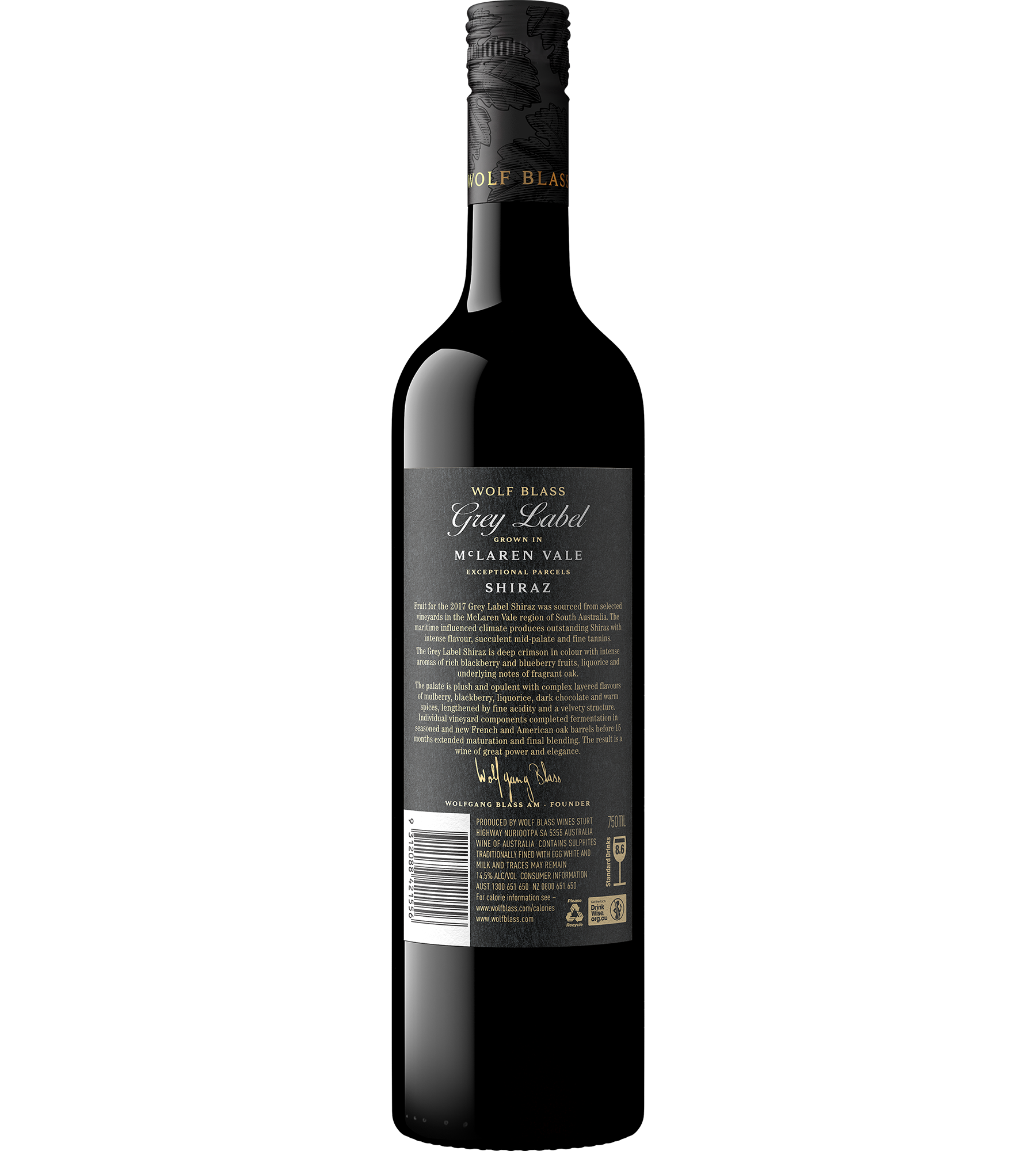 Wolf Blass Grey Label McLaren Vale Shiraz 2022 | Wolf Blass